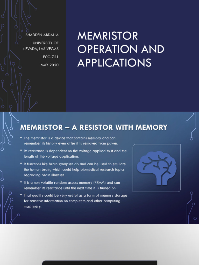 memristors_ecg721_sabdalla | PDF | Computer Memory | Logic Gate