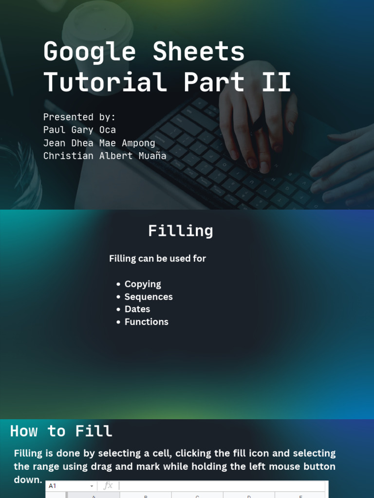 Google Sheets Part 2 | PDF