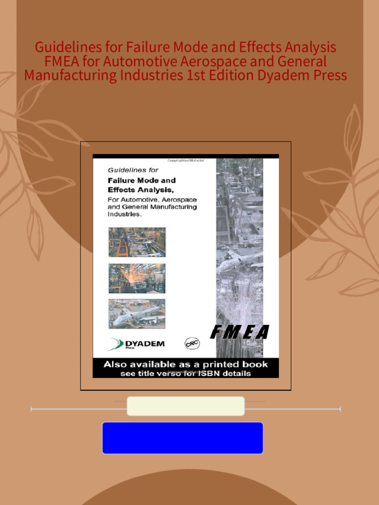 Guidelines For Failure Mode and Effects Analysis FMEA For Automotive ...