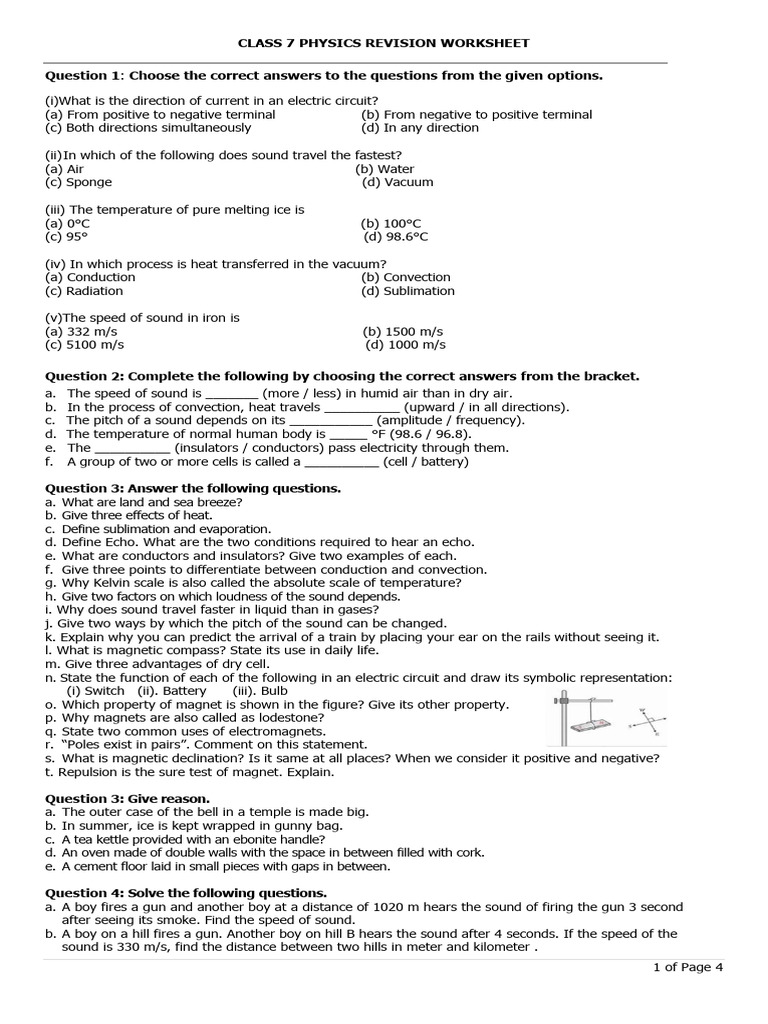 06022025122153class 7 Physics Revision | PDF | Fahrenheit | Physical ...