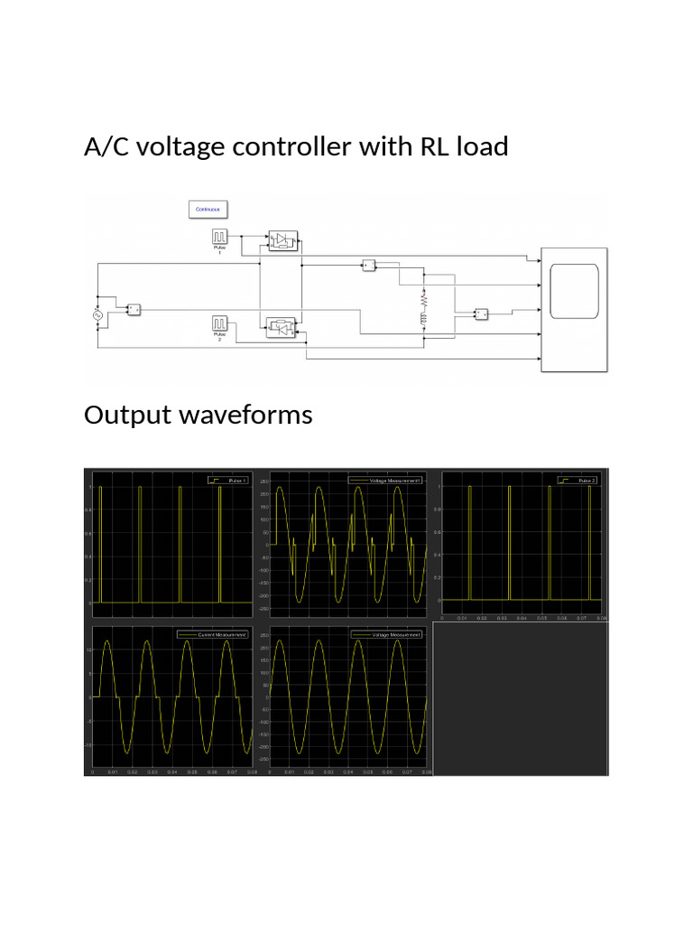 A/C Voltage Controller for RL Load | PDF
