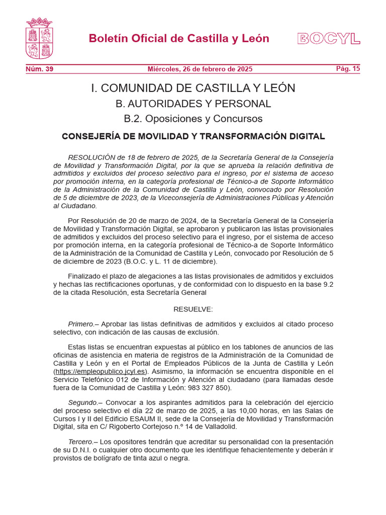 BOCYL-D-26022025-4 | PDF | Gobierno