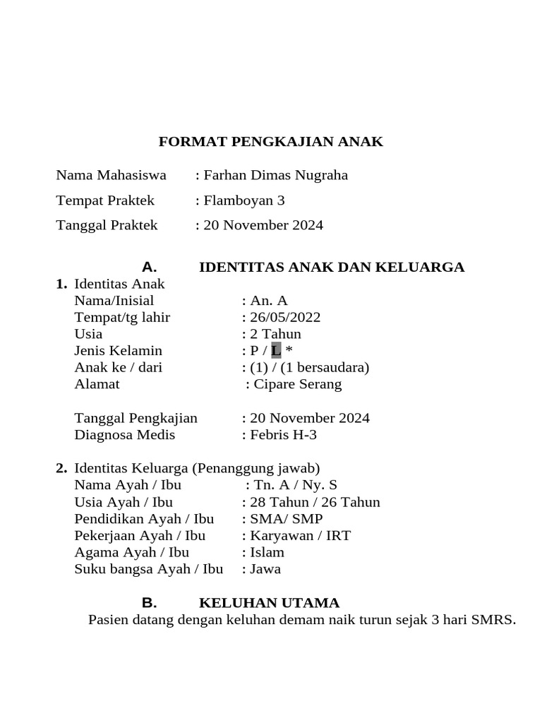 LK 2 FEBRIS ANAK FARHAN | PDF