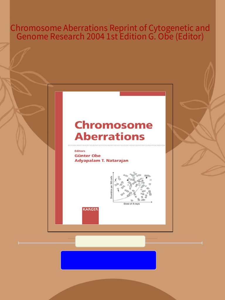 Complete Chromosome Aberrations Reprint of Cytogenetic and Genome Research 2004 1st Edition G ...