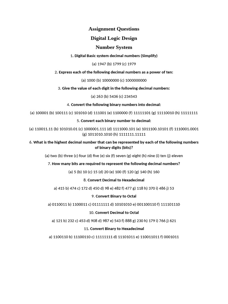 DLD Assignment 2 | PDF