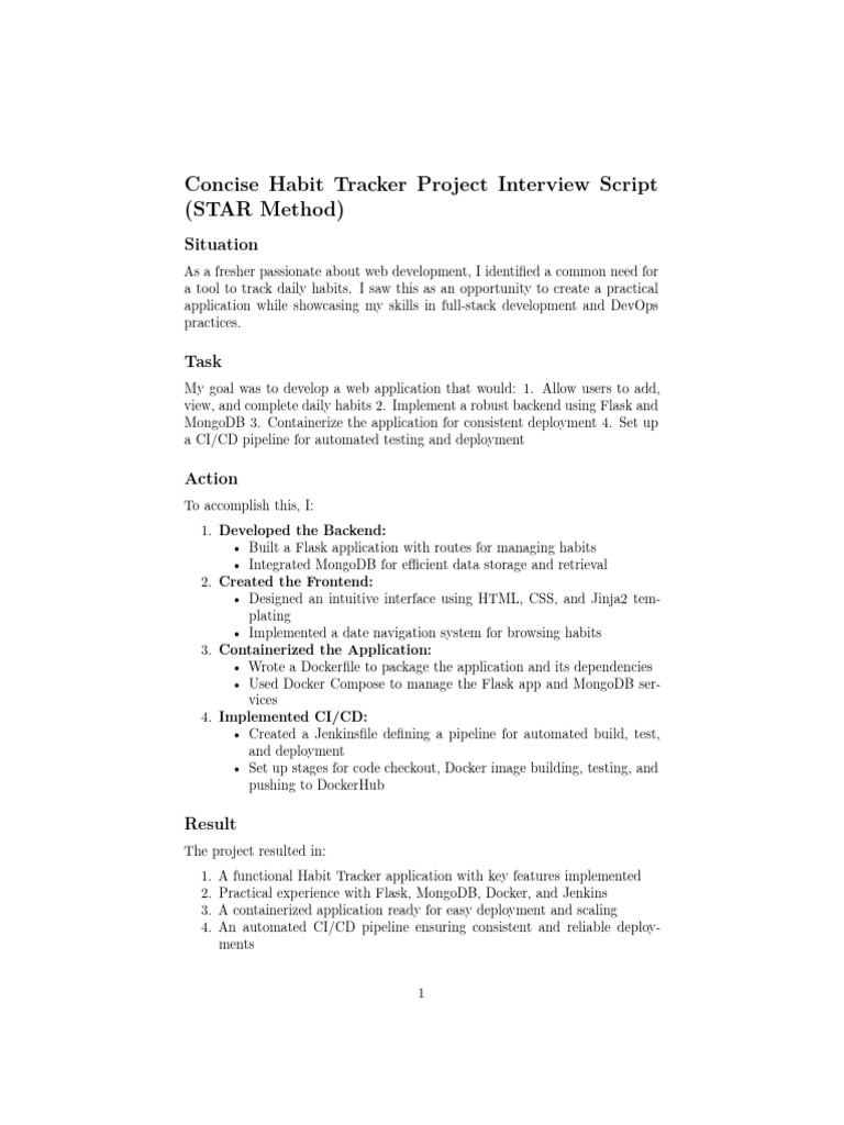 Concise Star Interview Script | PDF