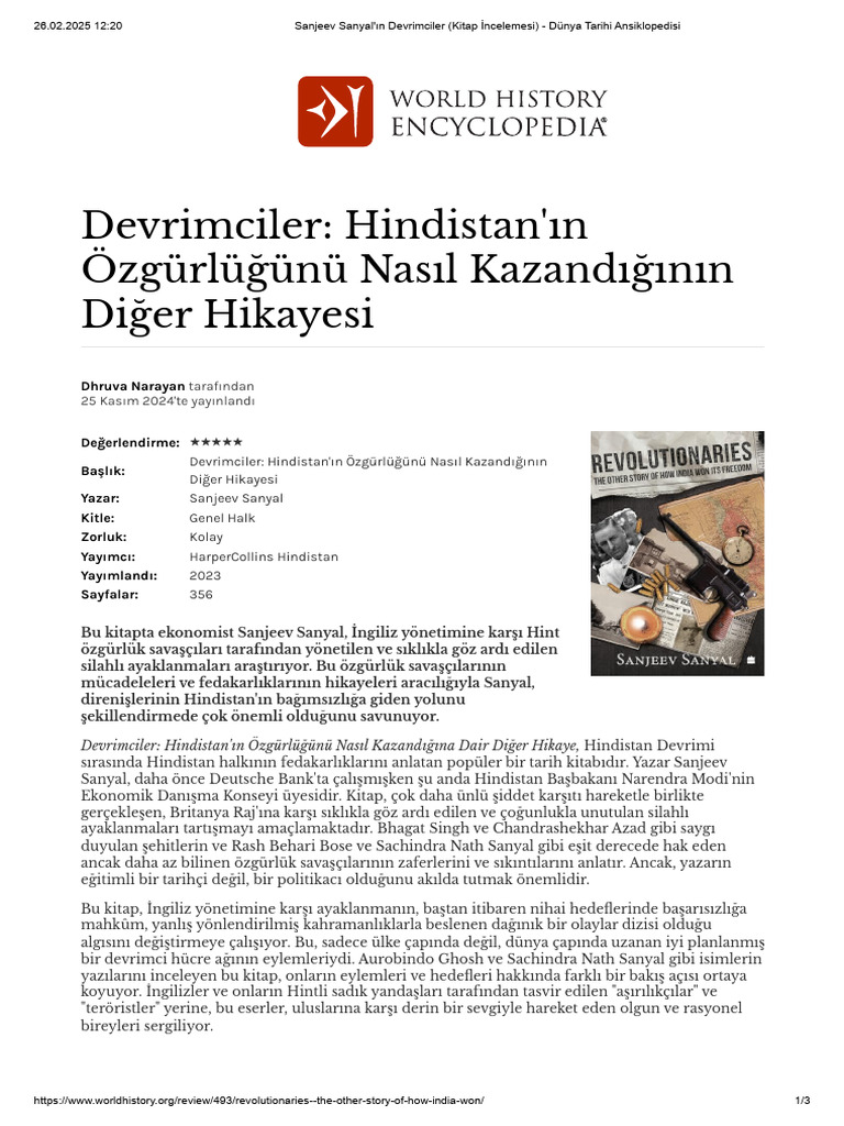 Sanjeev Sanyal'ın Devrimciler (Kitap İncelemesi) - Dünya Tarihi ...