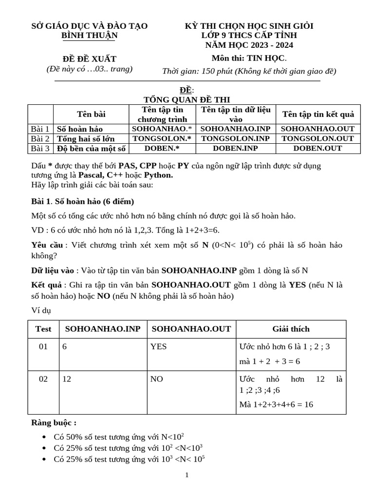 De - Xuat - Tin - HSG 19 - 4 - 2024 | PDF