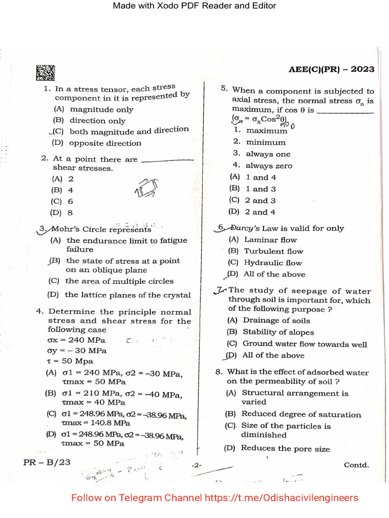 OPSC AEE CE Paper 8dec2024 | PDF