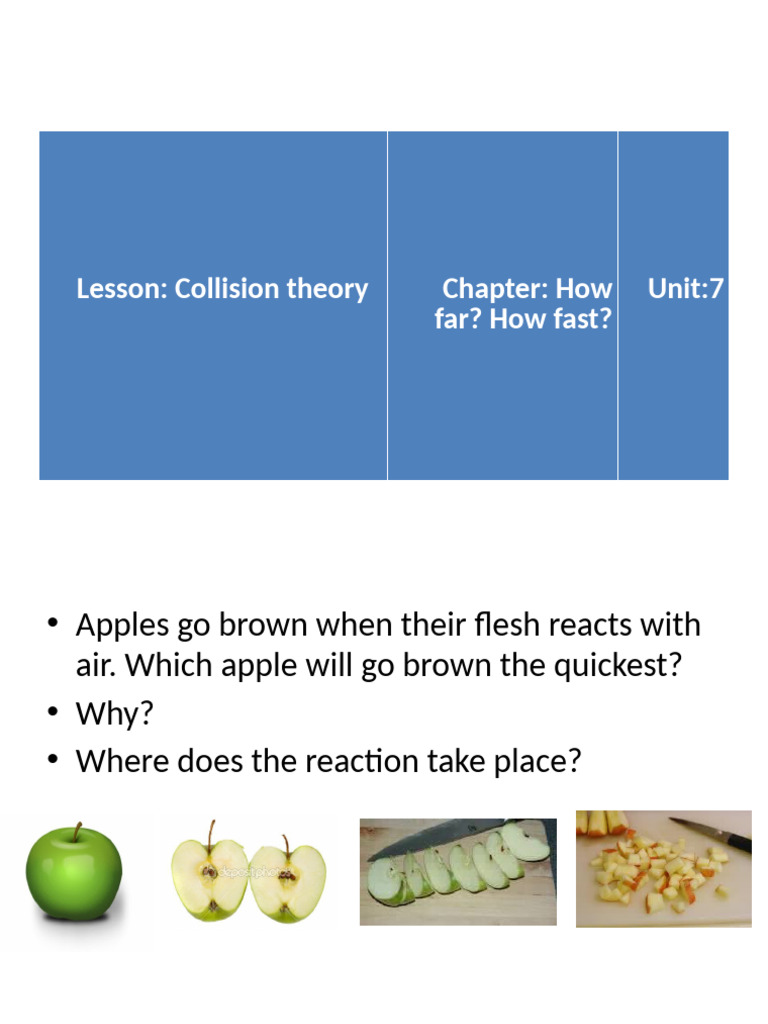 Collision Theory and Surface Area | PDF | Reaction Rate | Chemical ...