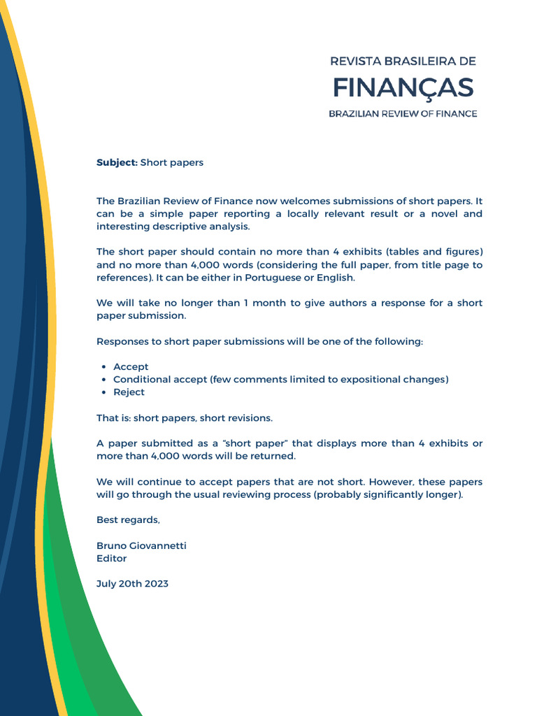 RBFin - Short Papers - 13092023-OTH | PDF