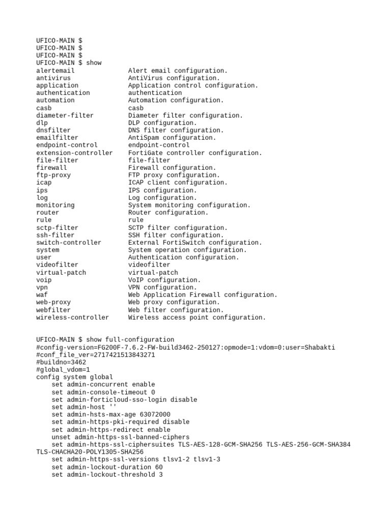 FortiGate Configuration Guide | PDF | Firewall (Computing) | Proxy Server