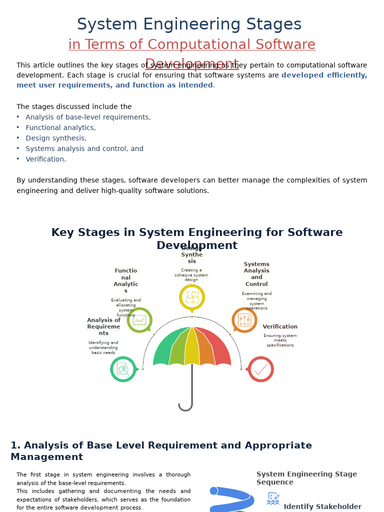 System Engineering Stages in Terms of Computational Software Development | PDF | Software ...