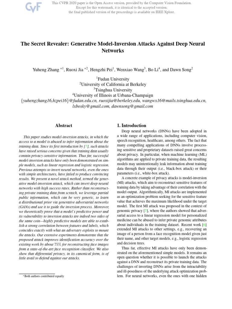 Zhang_The_Secret_Revealer_Generative_Model-Inversion_Attacks_Against_Deep_Neural_Networks_CVPR ...