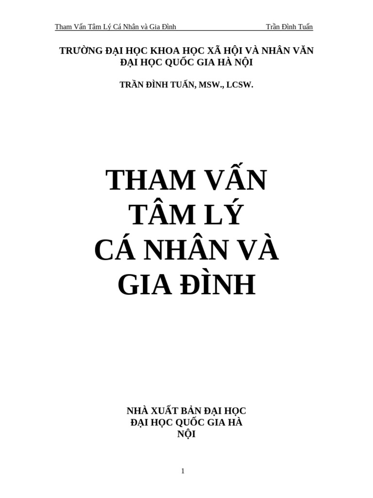 Tham Van Tam Ly CA Nhan Va Gia Dinh - Tran Dinh Tuan | PDF