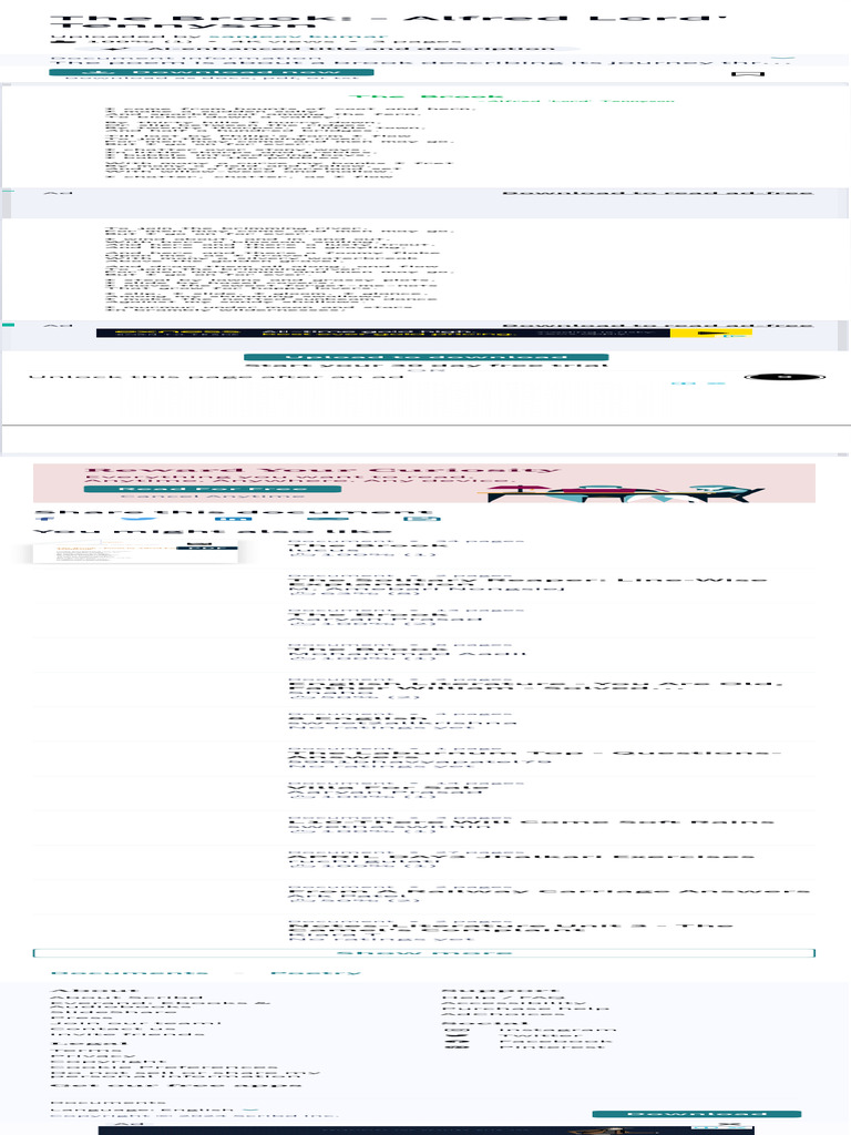 The Brook - Alfred Lord' Tennyson PDF Poetry | PDF | Scribd | Written ...