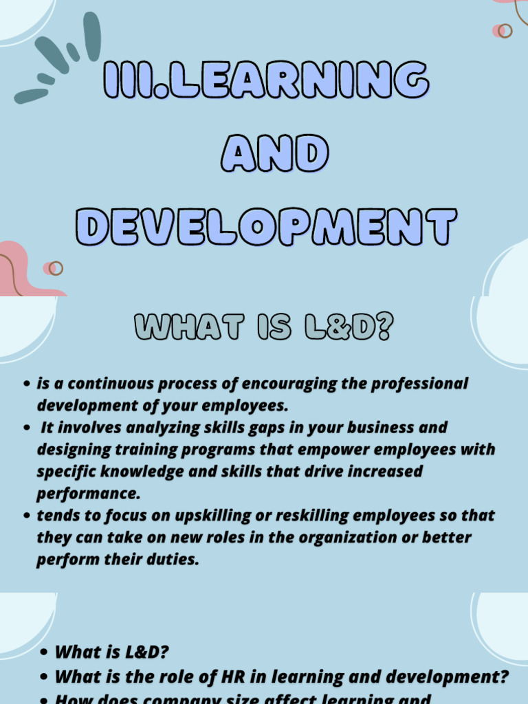 HRM Learning and Development | PDF
