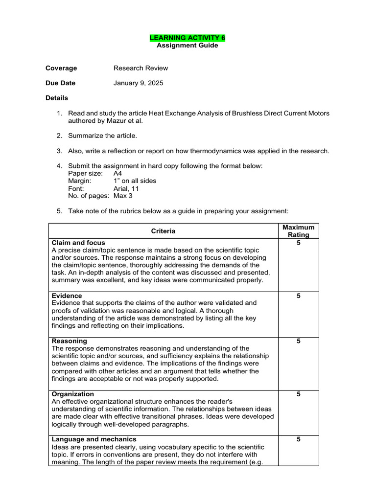 Assignment-Guide-6 | PDF | Citation | Cognitive Science