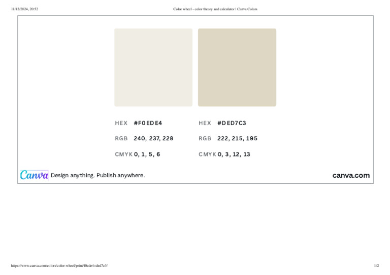 Morning Glory Color Codes and Combinations | PDF