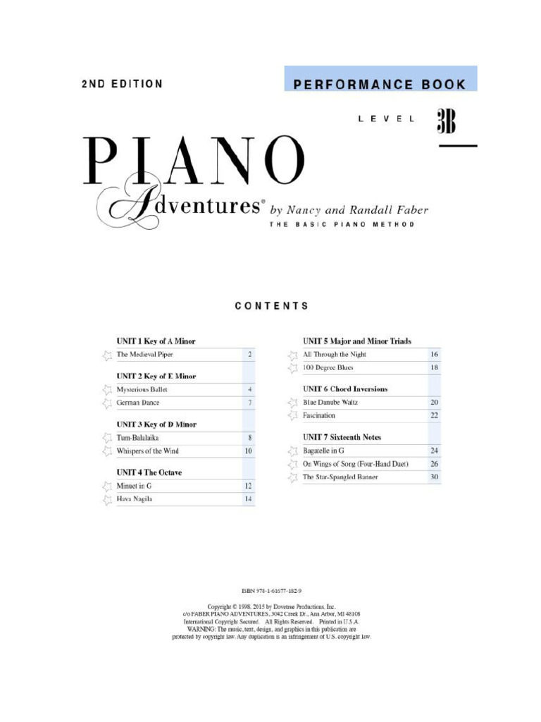 Level 3b Performance Book 2nd Edition Piano Adventures | PDF