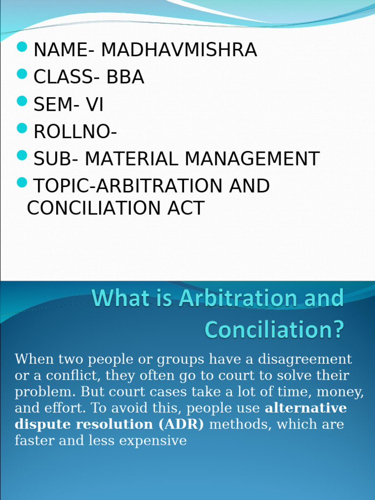 Managerial | PDF | Arbitration | Alternative Dispute Resolution