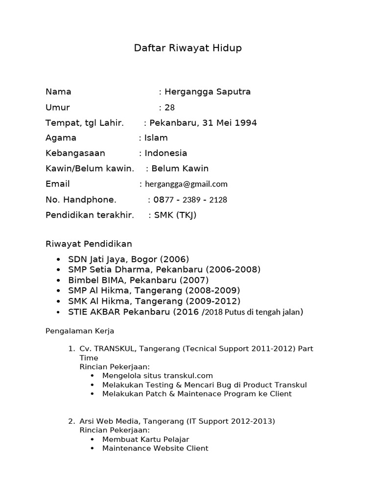 Cv Angga new | PDF