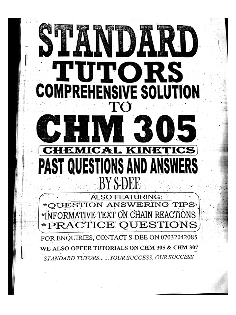 CHM305 PQ-1 | PDF