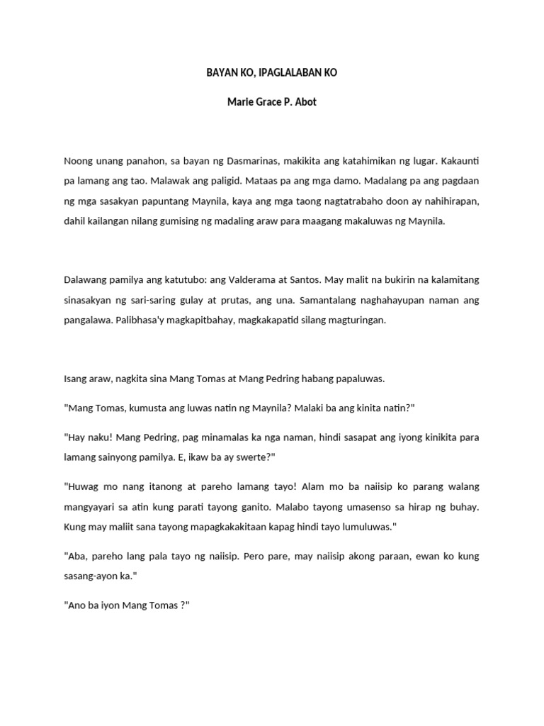 Bayan Ko Ipaglalaban Ko | PDF