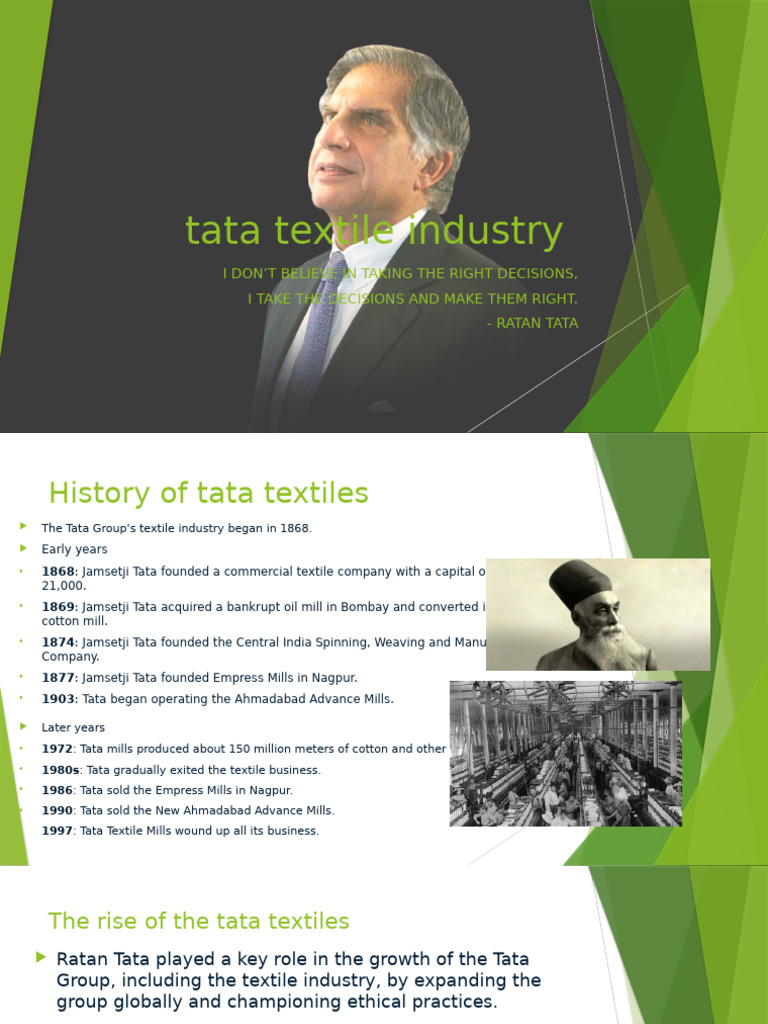 Tata Textiles: Legacy and Innovation | PDF | Textiles | Textile Industry