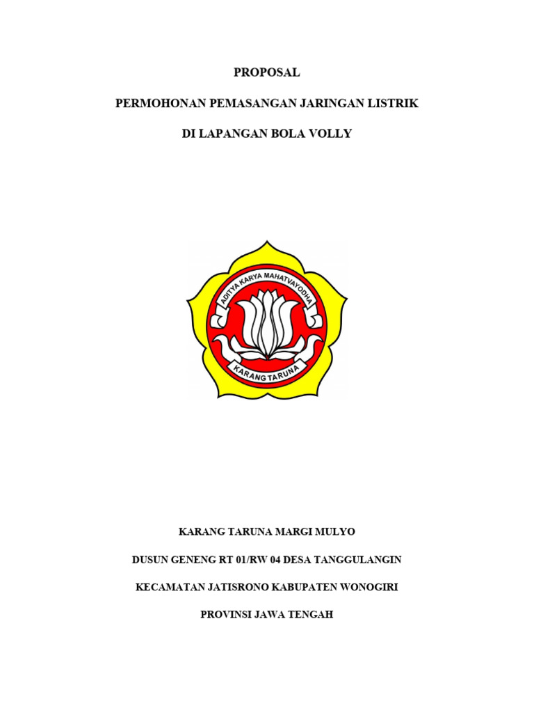 Proposal Pembangunan Lapangan Voli | PDF