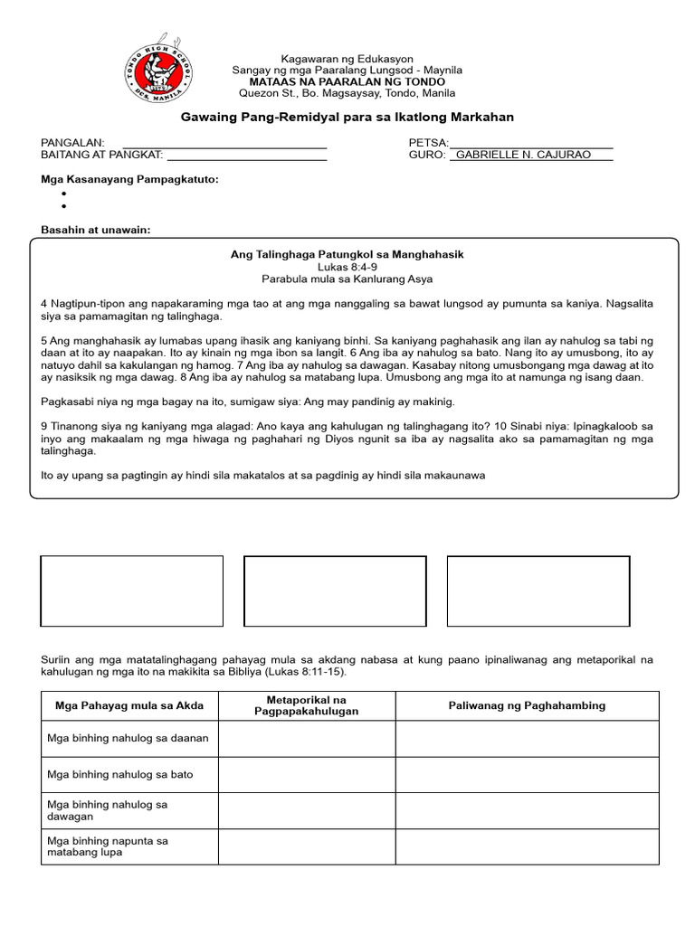 Monologo Ni Basilio | PDF