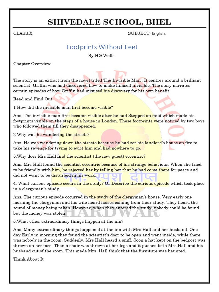 Footprints | PDF | The Invisible Man