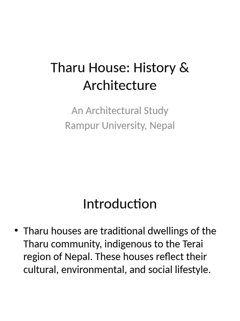Tharu House Architecture in Nepal | PDF | Building Insulation | Roof