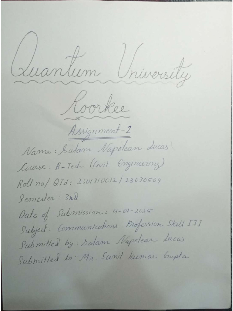 Communication Assignment 1 | PDF