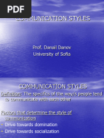Communication Styles &matrix | PDF | Communication | Psychology