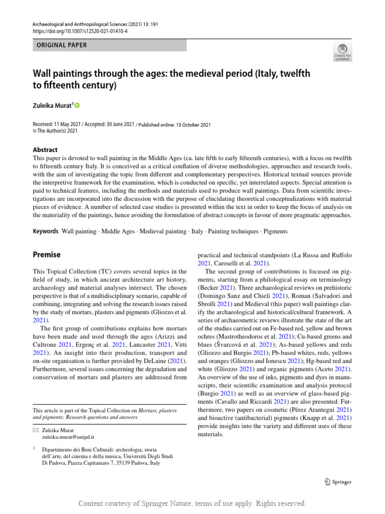 Wall Paintings Through The Ages The Medieval Perio 250225 084056 | PDF ...