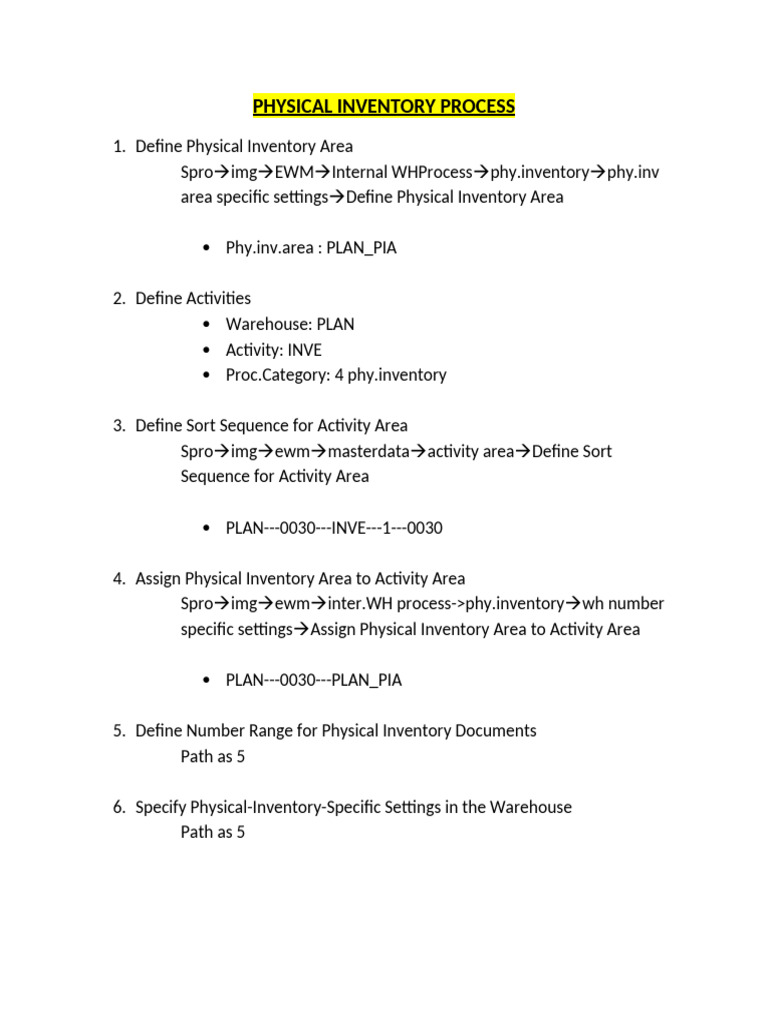 5 Physical Inventory Procedure | PDF | Computing