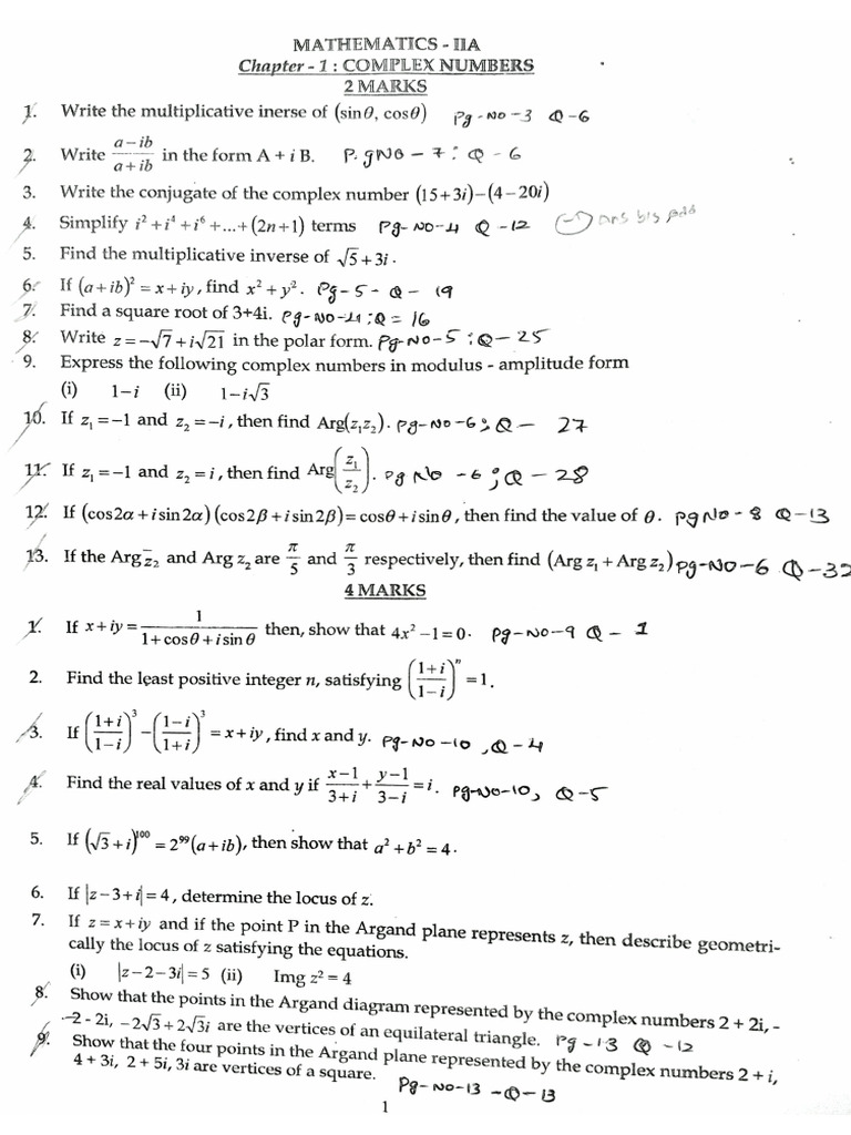 Maths 2a Important Questions | PDF