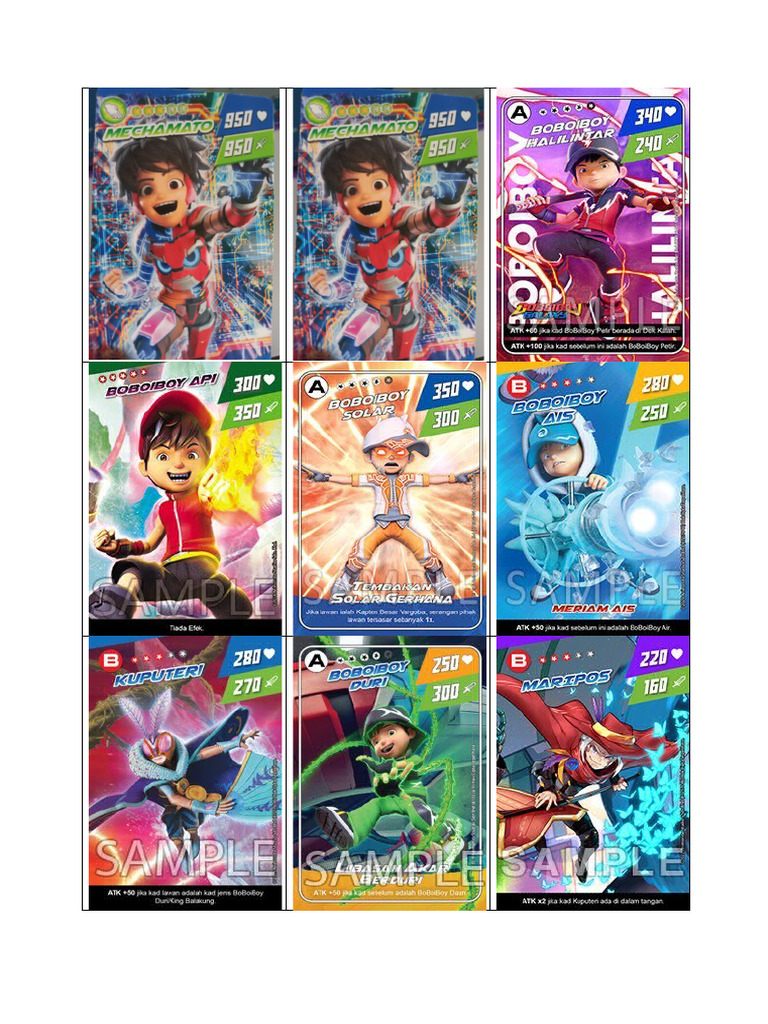 Kad Boboiboy | PDF