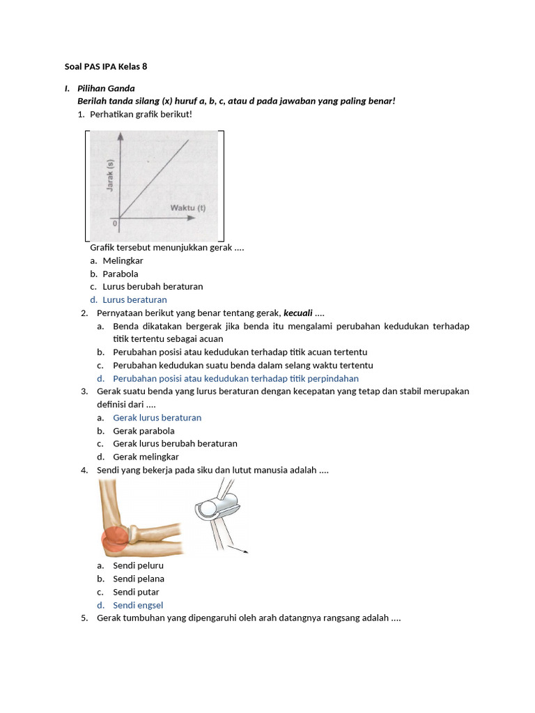 Soal PAS IPA Kelas 8 2024 | PDF