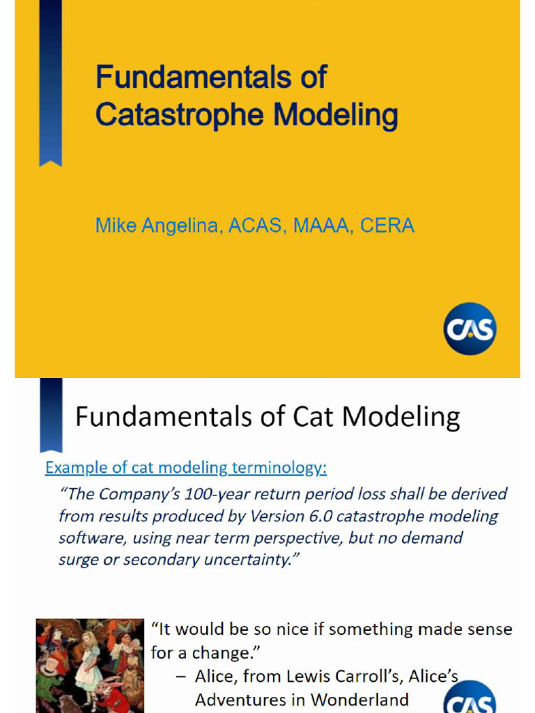 Fundamentals of Catastrophe Modeling 2014 | PDF