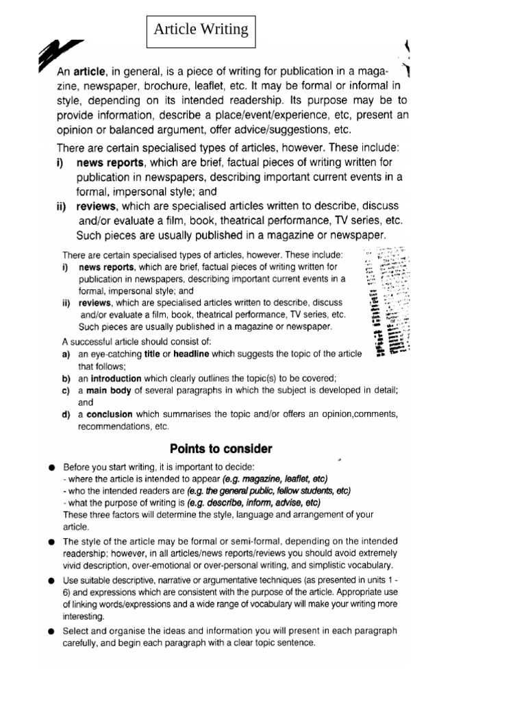 Article Writing Register | PDF