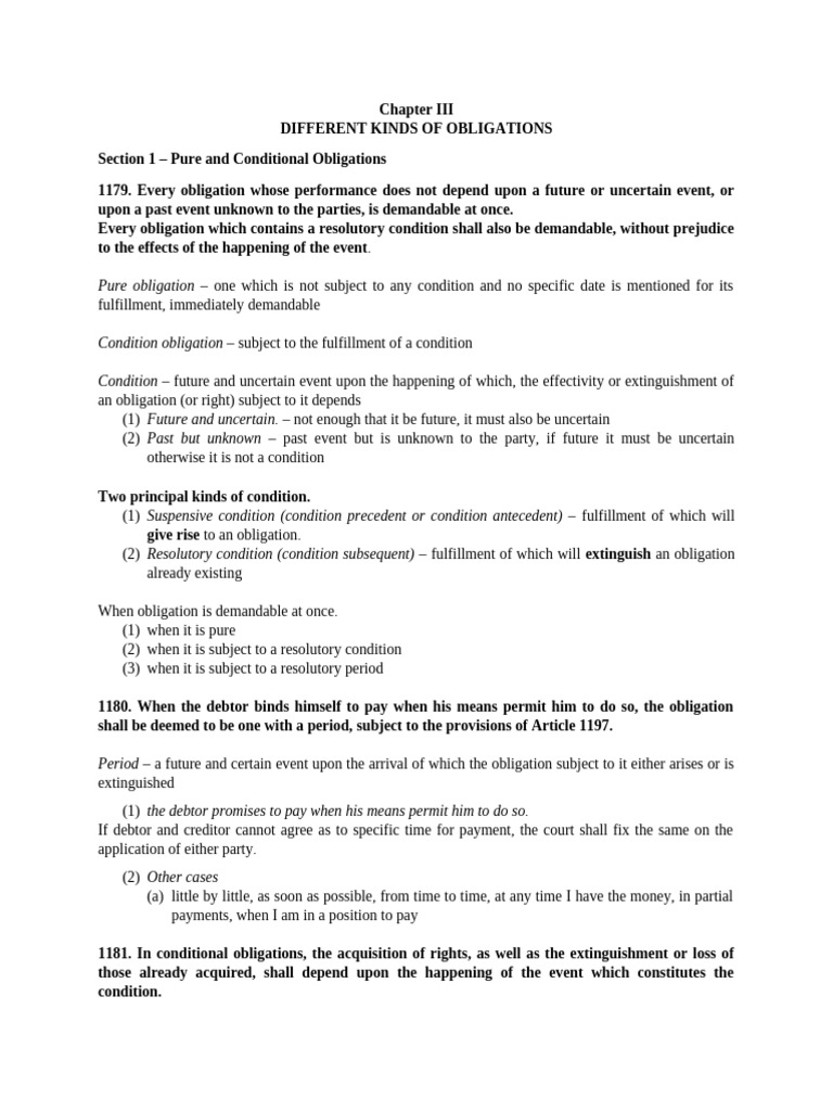 Chapter III Oblicon Reviewer | PDF | Guarantee | Private Law