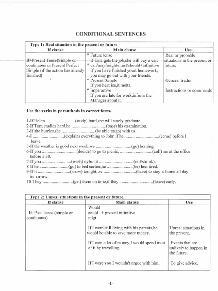 Conditionals | PDF