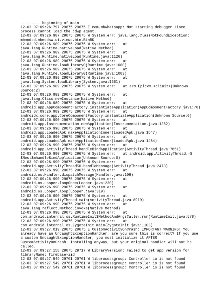 Logcat | PDF | Java (Programming Language) | Android (Operating System)