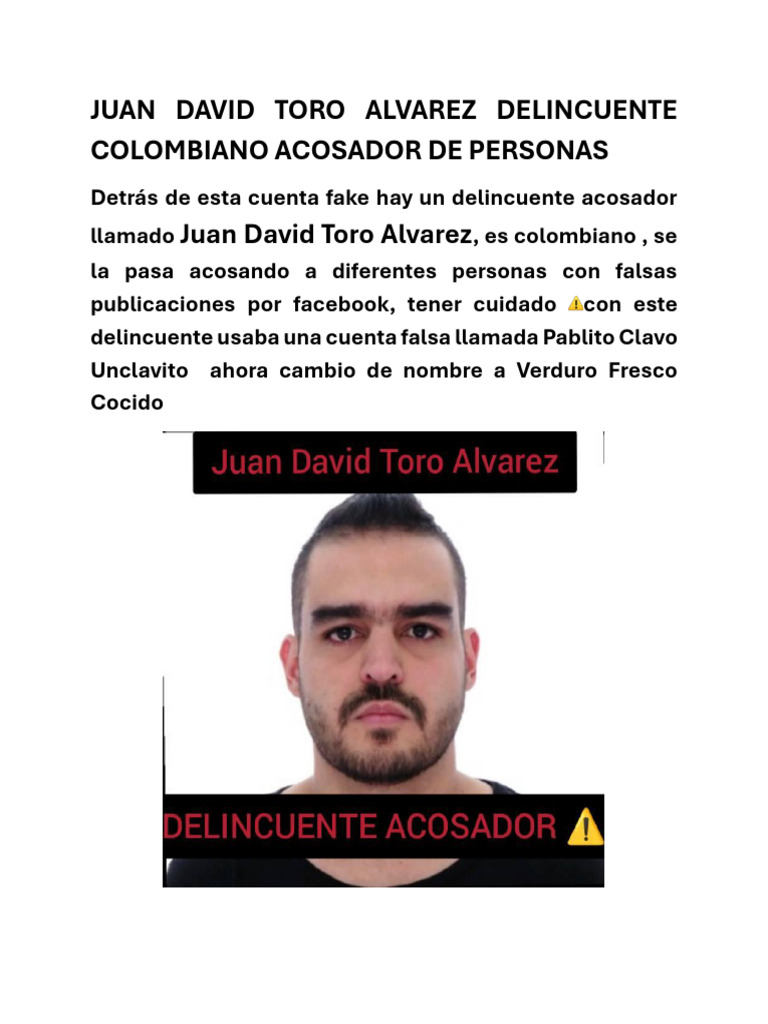 Juan David Toro Alvarez Colombiano | PDF