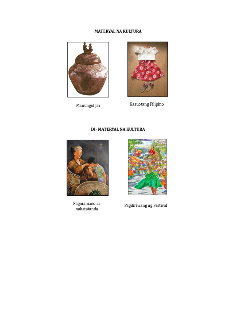 Materyal at Di-Materyal Na Kultura | PDF