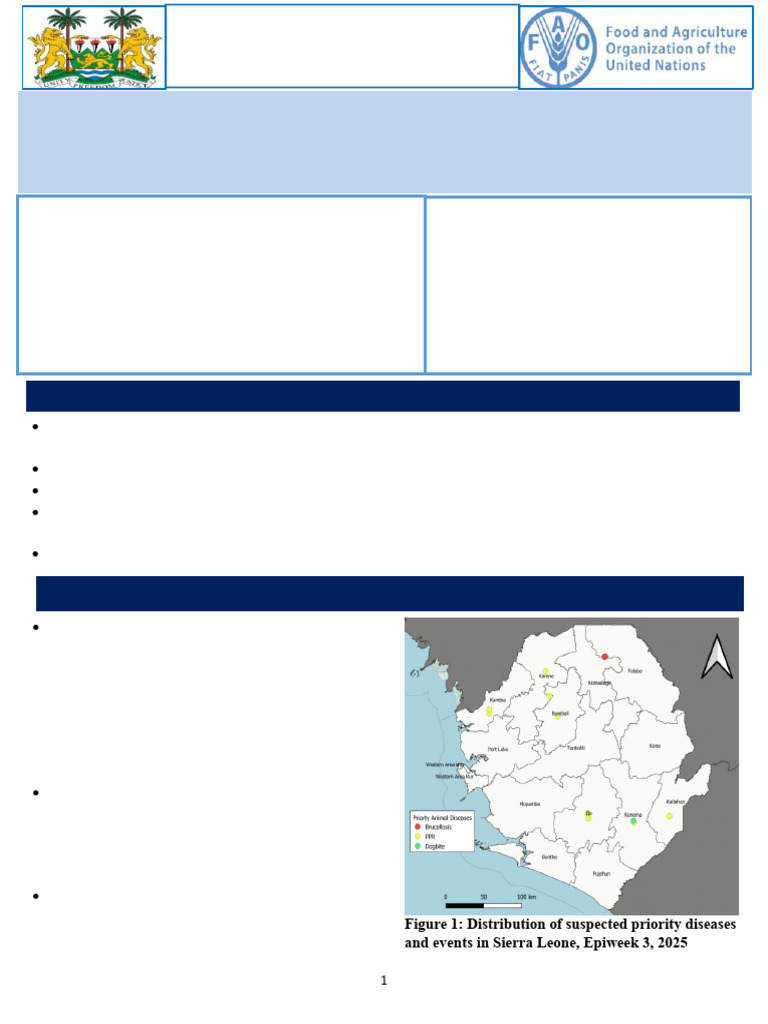 Epi Week 3, 2025: Animal Disease Report | PDF | Animal Diseases ...