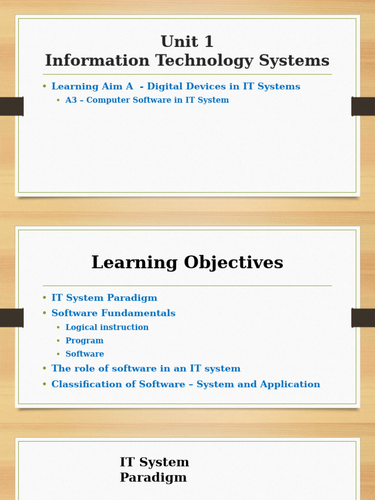 Unit 1 - A3 - Choosing Software in IT System - Updated | PDF | Operating System | Programming