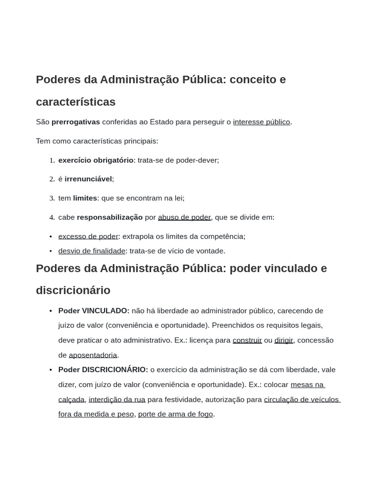 Poderes Da Adm PDF Gram Blog | PDF | Poder Policial (Lei Constitucional dos Estados Unidos ...